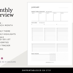 Monthly Dashboard Portrait, Monthly Highlights, Monthly Overview ...