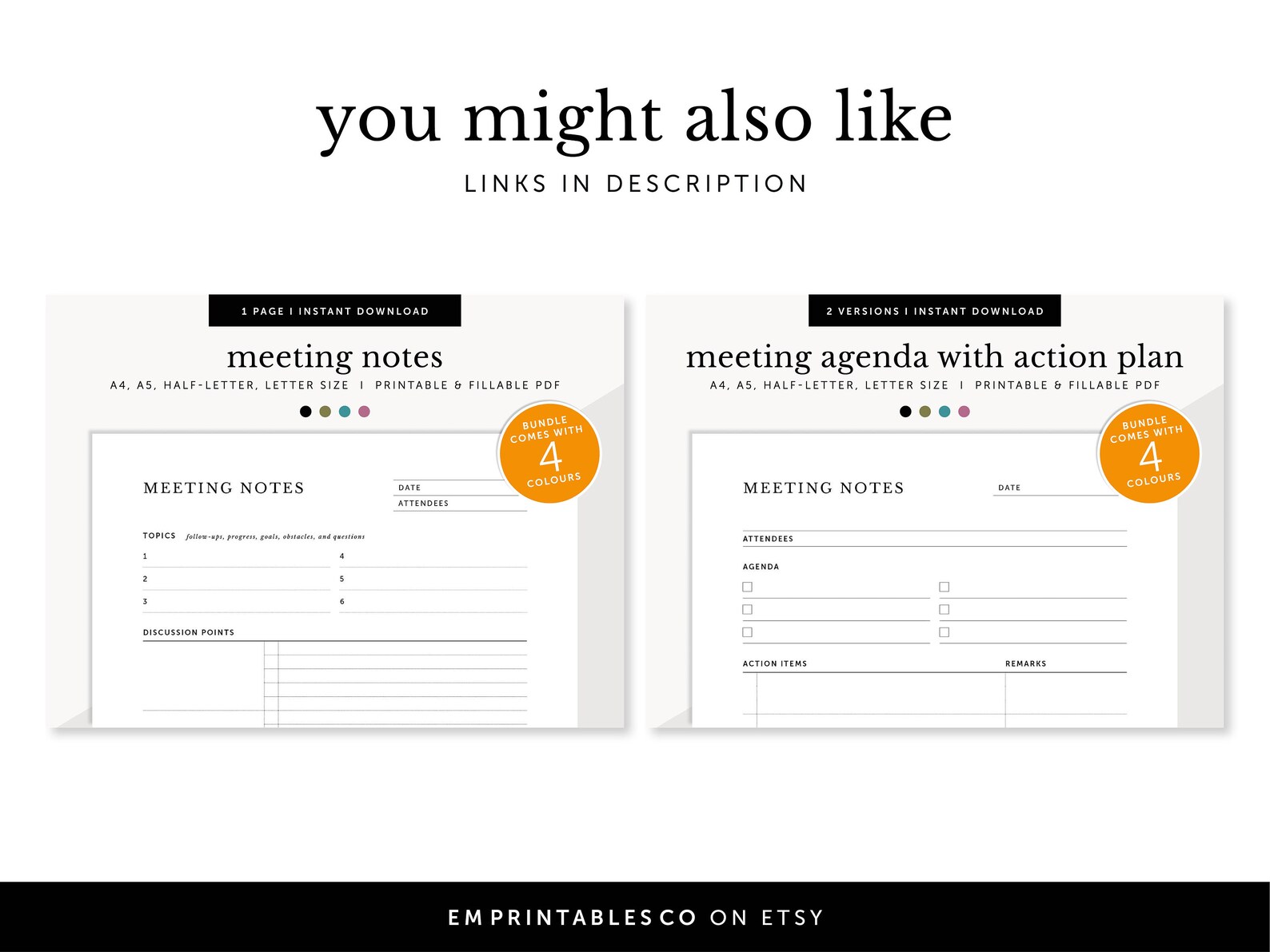 Meeting Agenda Template, Action Plan, Meeting Notes Template, Meeting ...