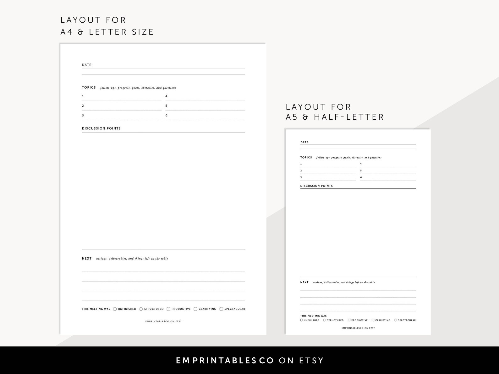 Meeting Agenda Template, Meeting Notes, Project Notes, Meeting Minutes ...