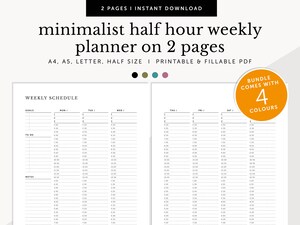Printable Weekly Schedule and to Do List With Notes and Next Week Look ...