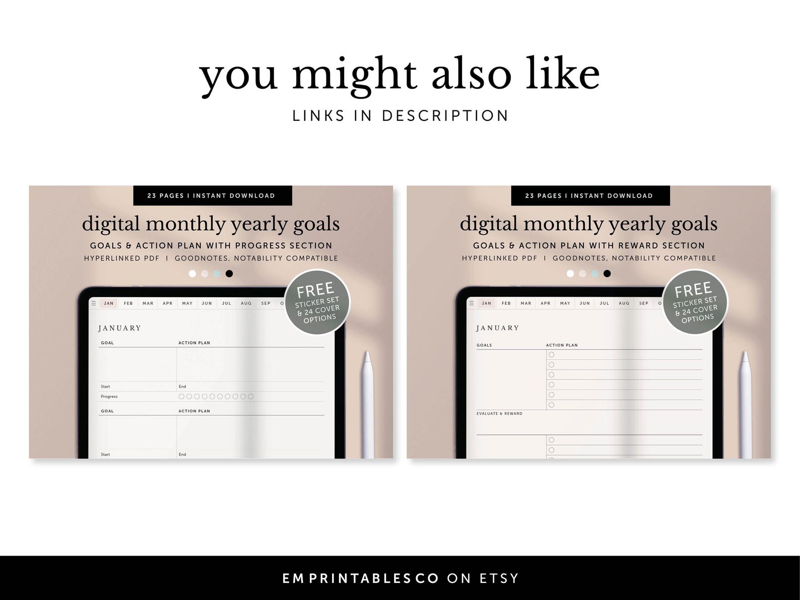 Digital Goals, Goal Action Plan, Goal Progress Tracker, Financial Goals ...