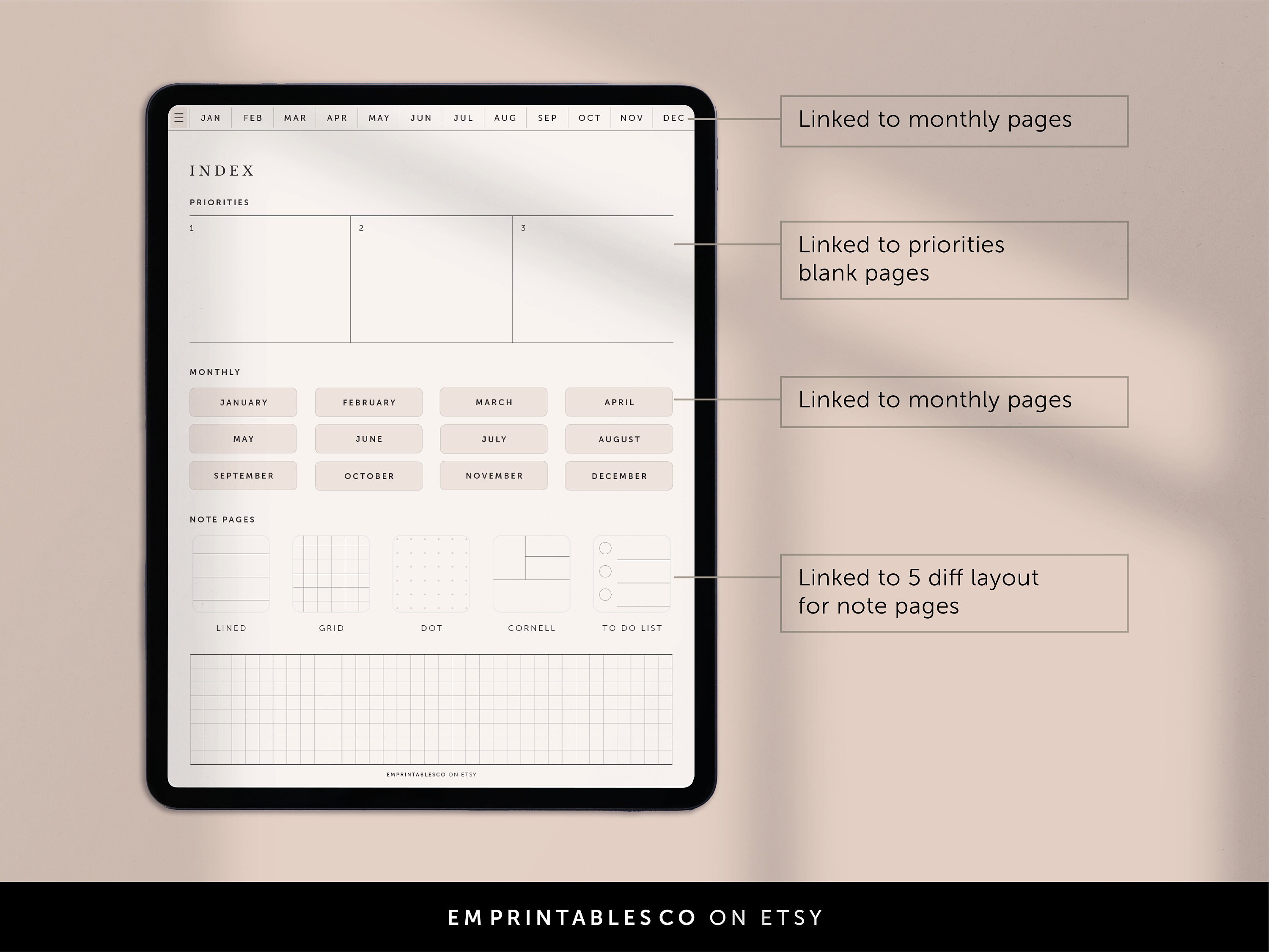 Digital Daily Weekly Monthly Tracker, Digital Habit Tracker, Goal ...