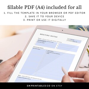 Meeting Notes Templates Bundle, Project Notes Bundle, Meeting ...