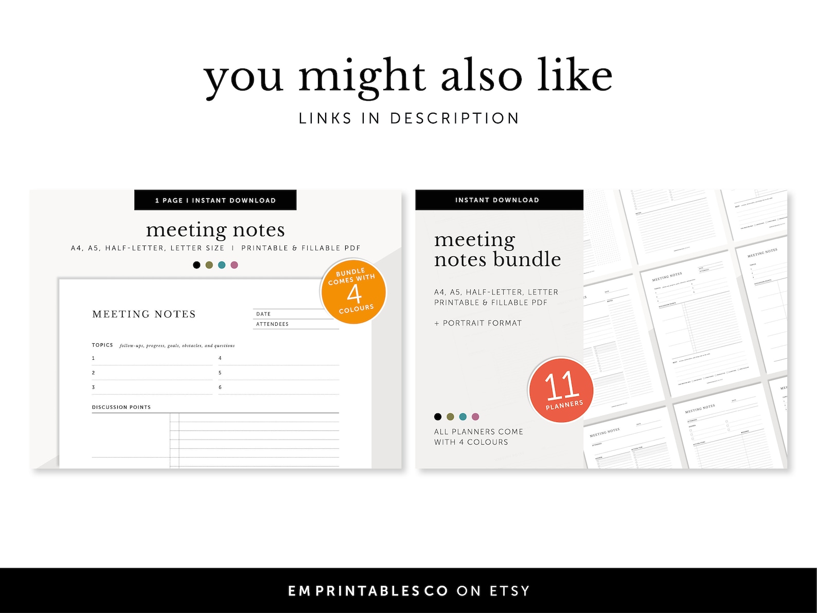 Meeting Notes Template on Dot Grid Paper, Meeting Minutes Template ...
