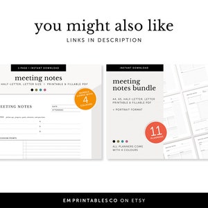 Meeting Notes Template on Dot Grid Paper, Meeting Minutes Template ...