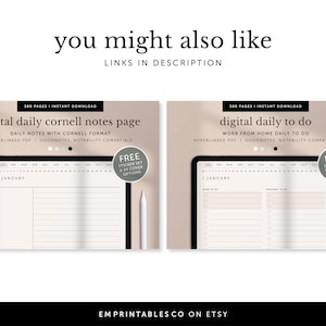 Digital Daily to Do List, Daily Planner, Daily Checklist With Dot Grid ...