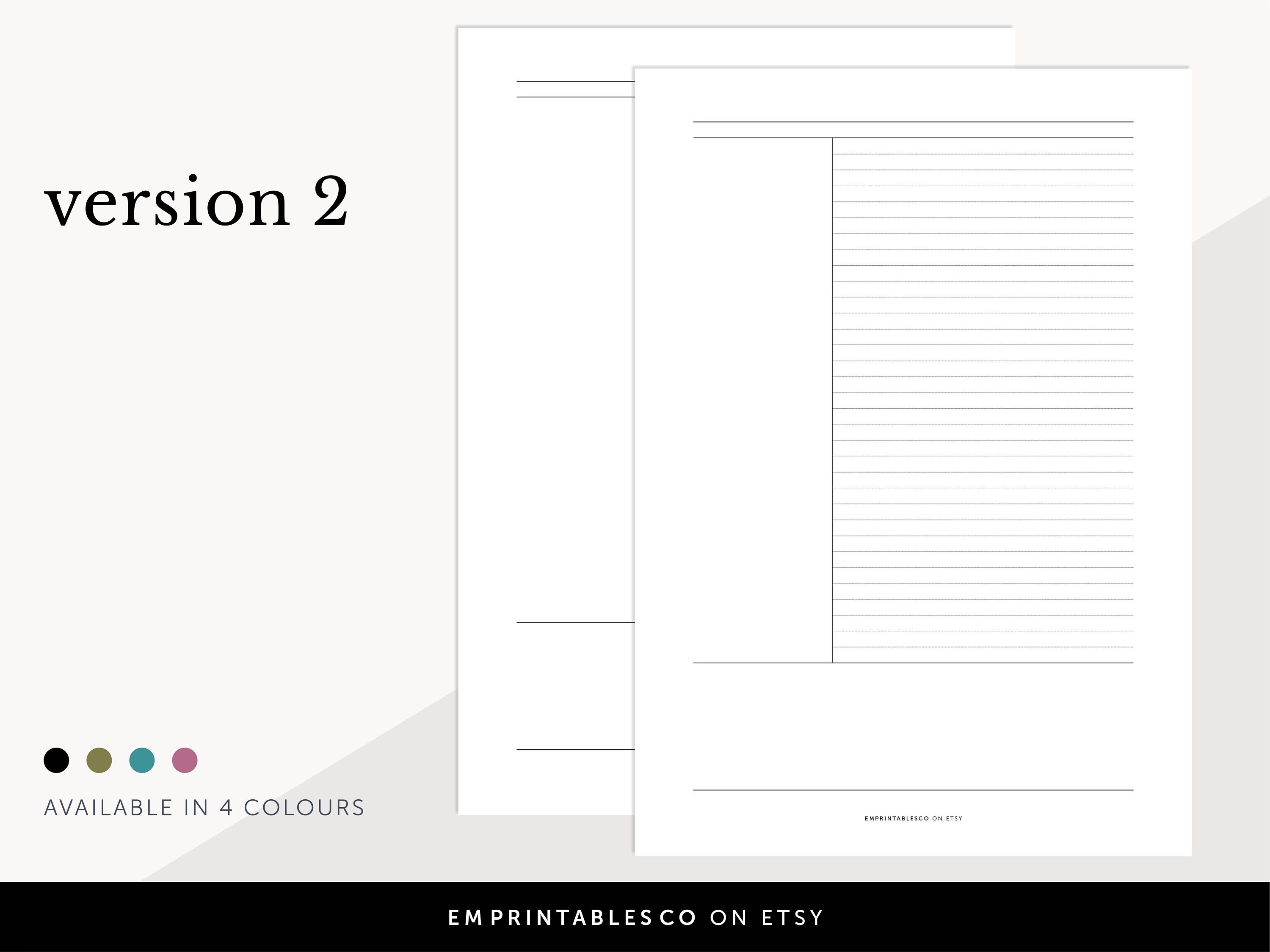 Cornell Notes Template, Notes Pages, Productivity Pages, Project Notes ...