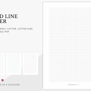 Grid Paper Printable, Squared Paper, Graph Paper, Printable Planner ...