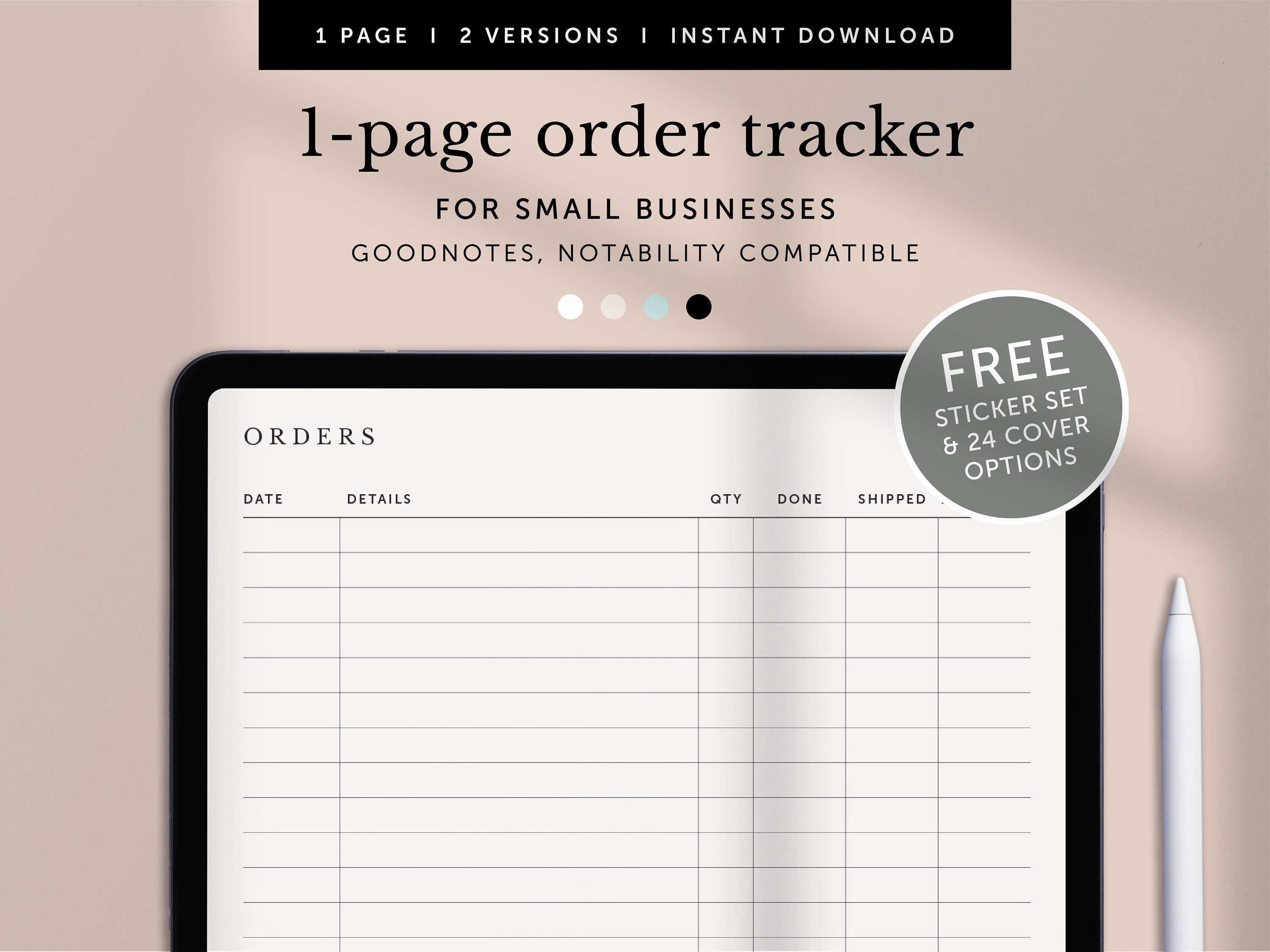Digital Order Tracker Template Shipping Tracker 1-page Order - Etsy