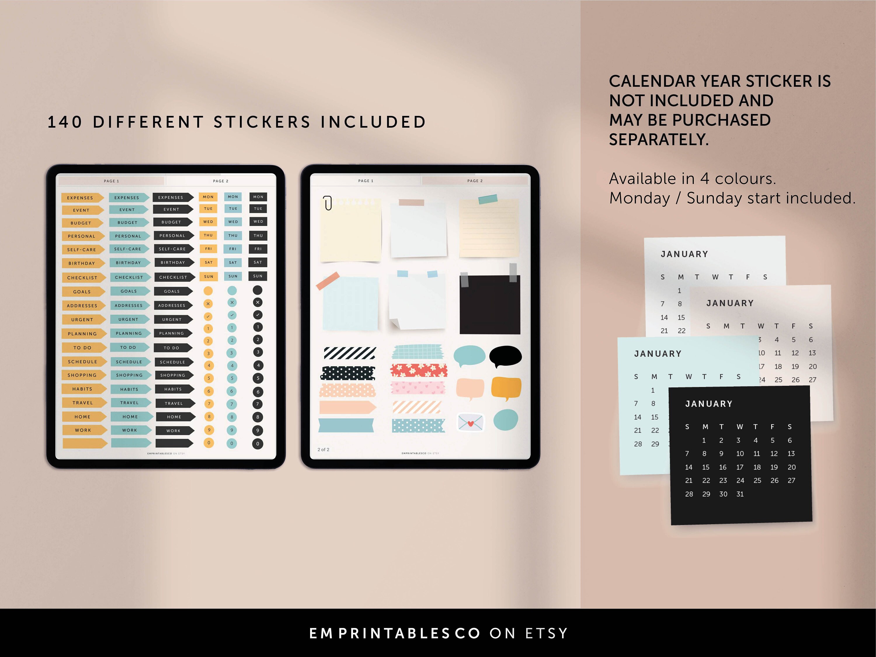 Digital Daily Work Planner, Work From Home Daily Monthly Planner ...