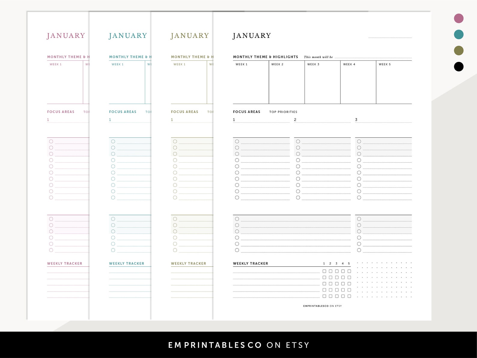 Monthly Dashboard Portrait, Monthly Highlights, Monthly Overview ...