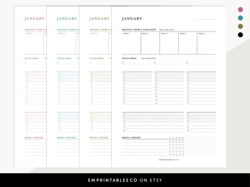 Monthly Dashboard Portrait, Monthly Highlights, Monthly Overview ...