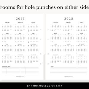 2025 Calendar With Notes, 2025 Wall Calendar, Important Dates, 2025 ...
