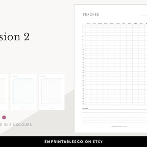 365 Day Tracker, Daily Progress Tracker, Goal Tracking Journal, Habit ...