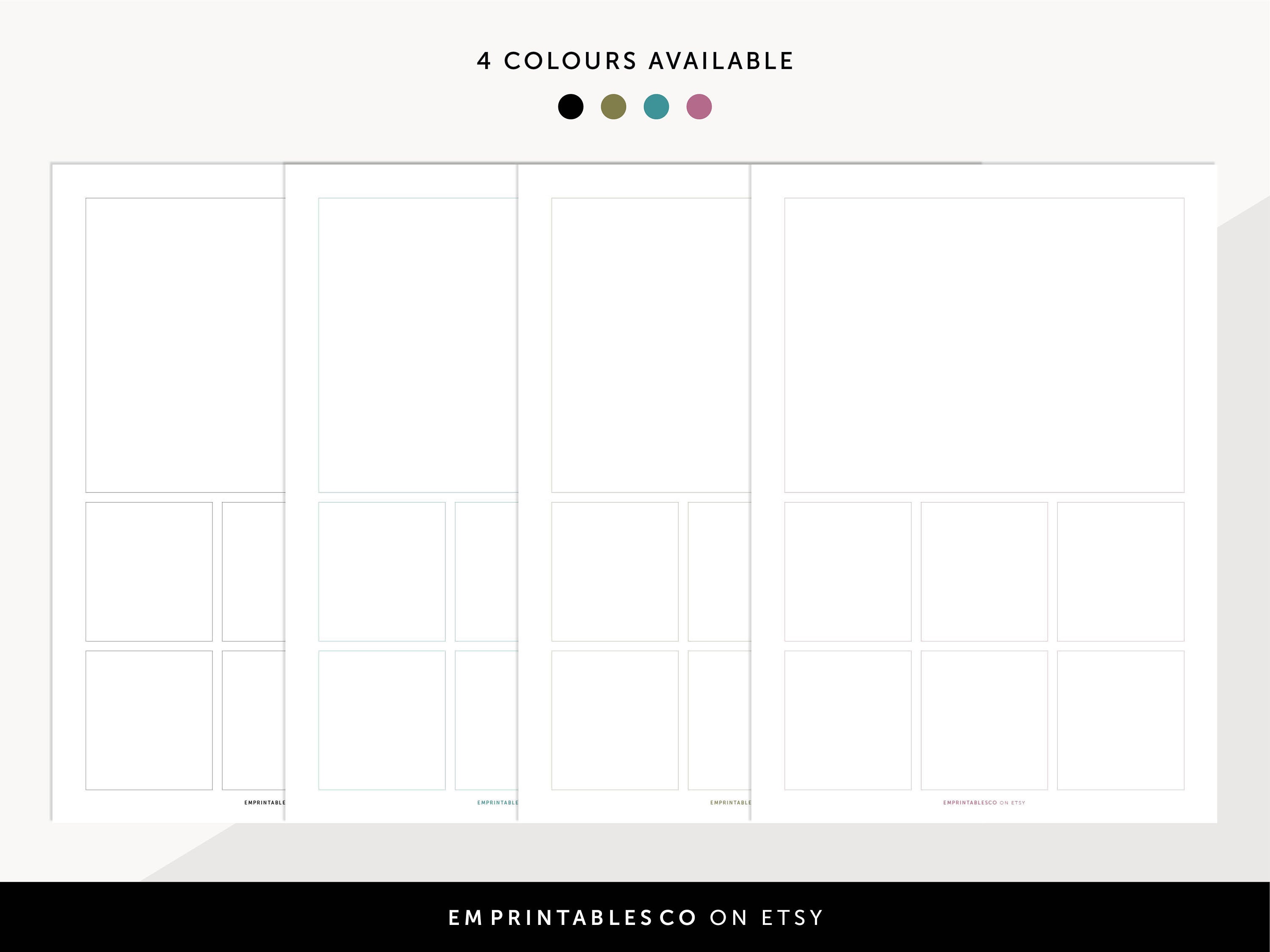 Blank Comic Book Template, 10 Comic Panel Layouts, Blank Drawing Book ...