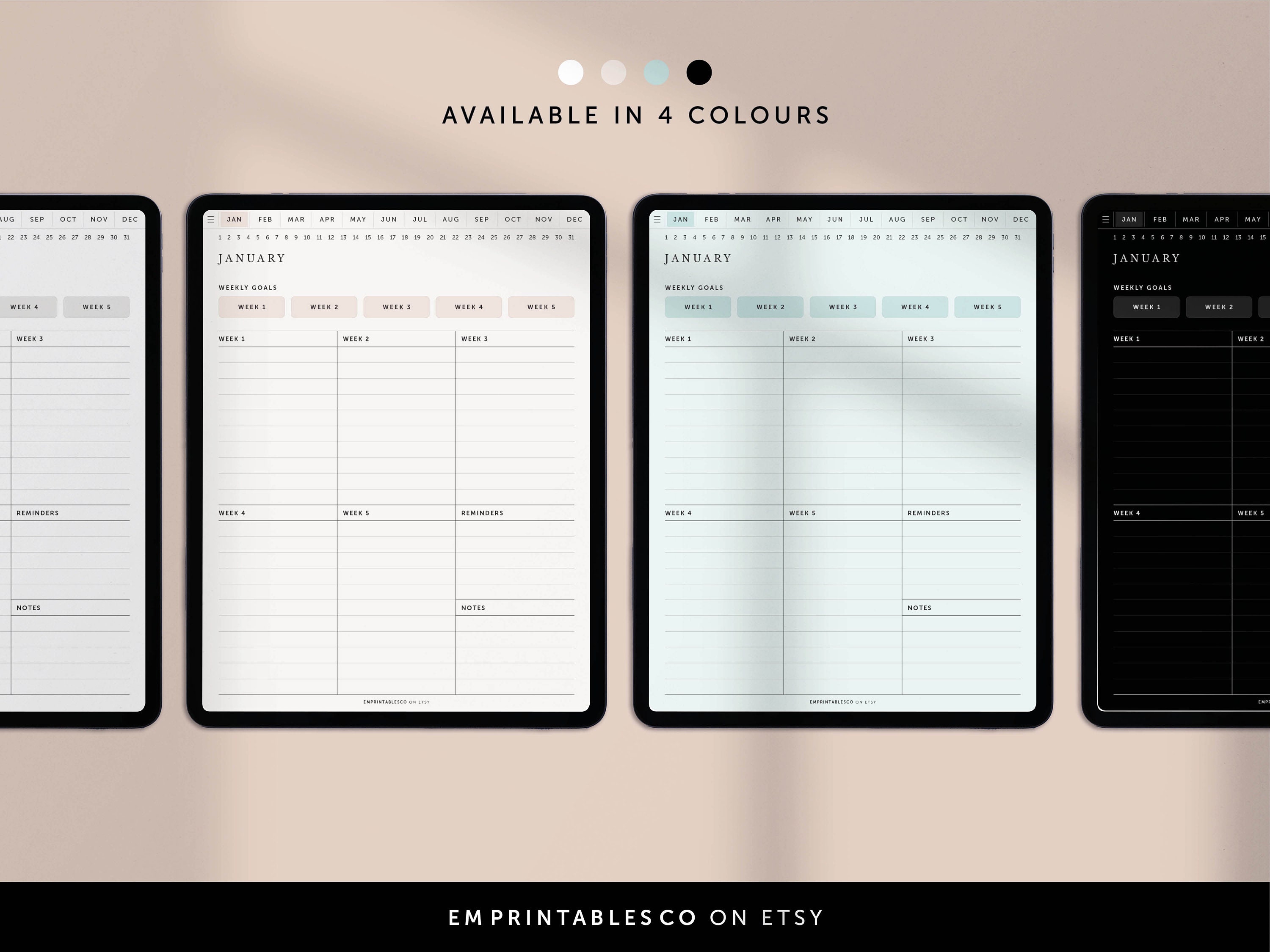 Digital Daily Meeting Notes Template With Weekly Goal & Monthly ...