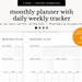 Daily Weekly Tracker, Monthly Planner, Monthly Schedule, 30 Day Tracker ...
