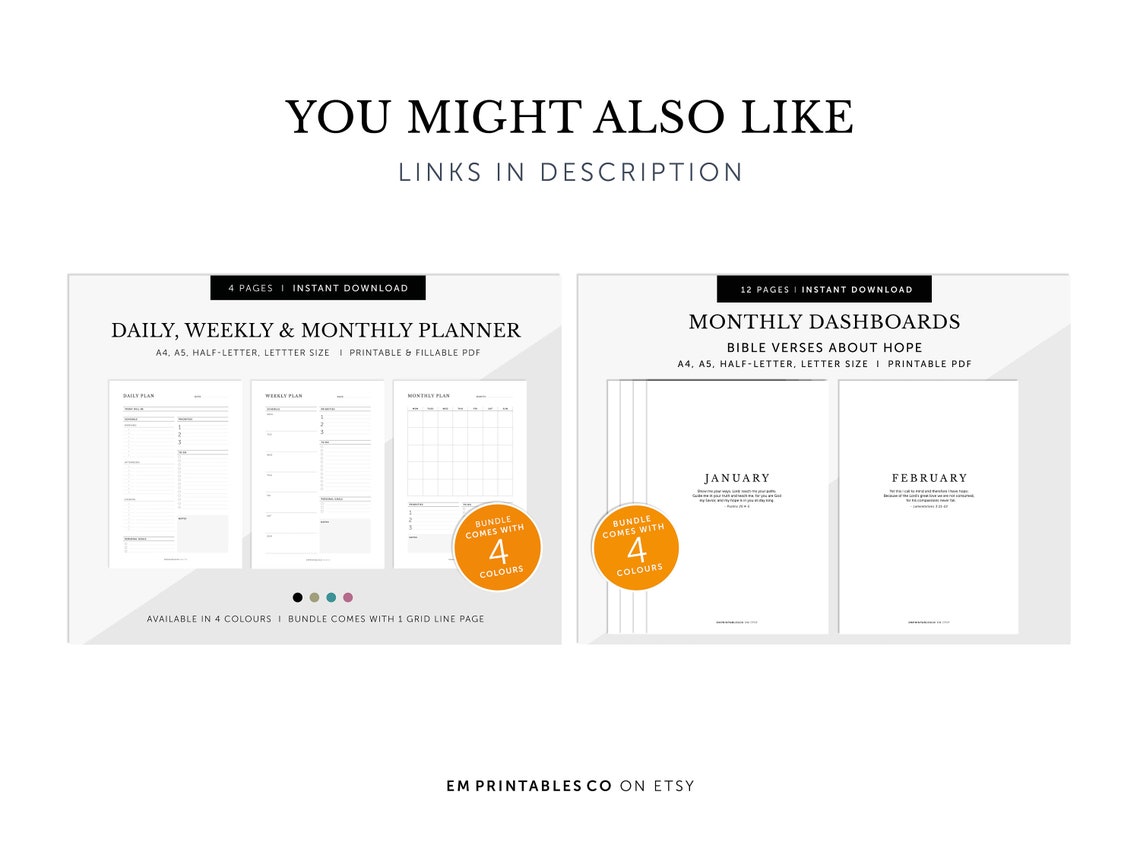 Minimalist Daily Planner Simple Daily Schedule Daily - Etsy