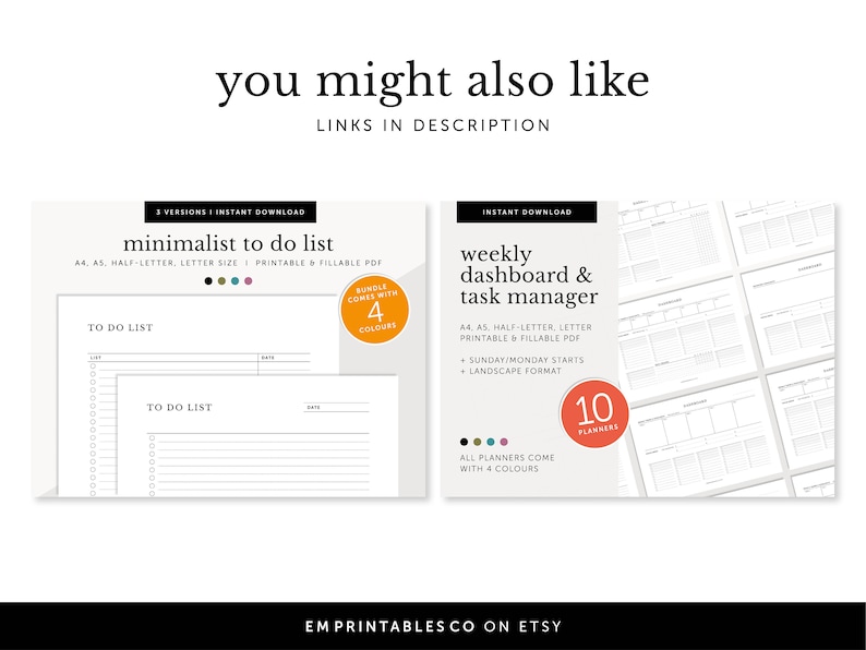 Blank Notes Template With Checklist, Blank to Do List With Focus Areas ...
