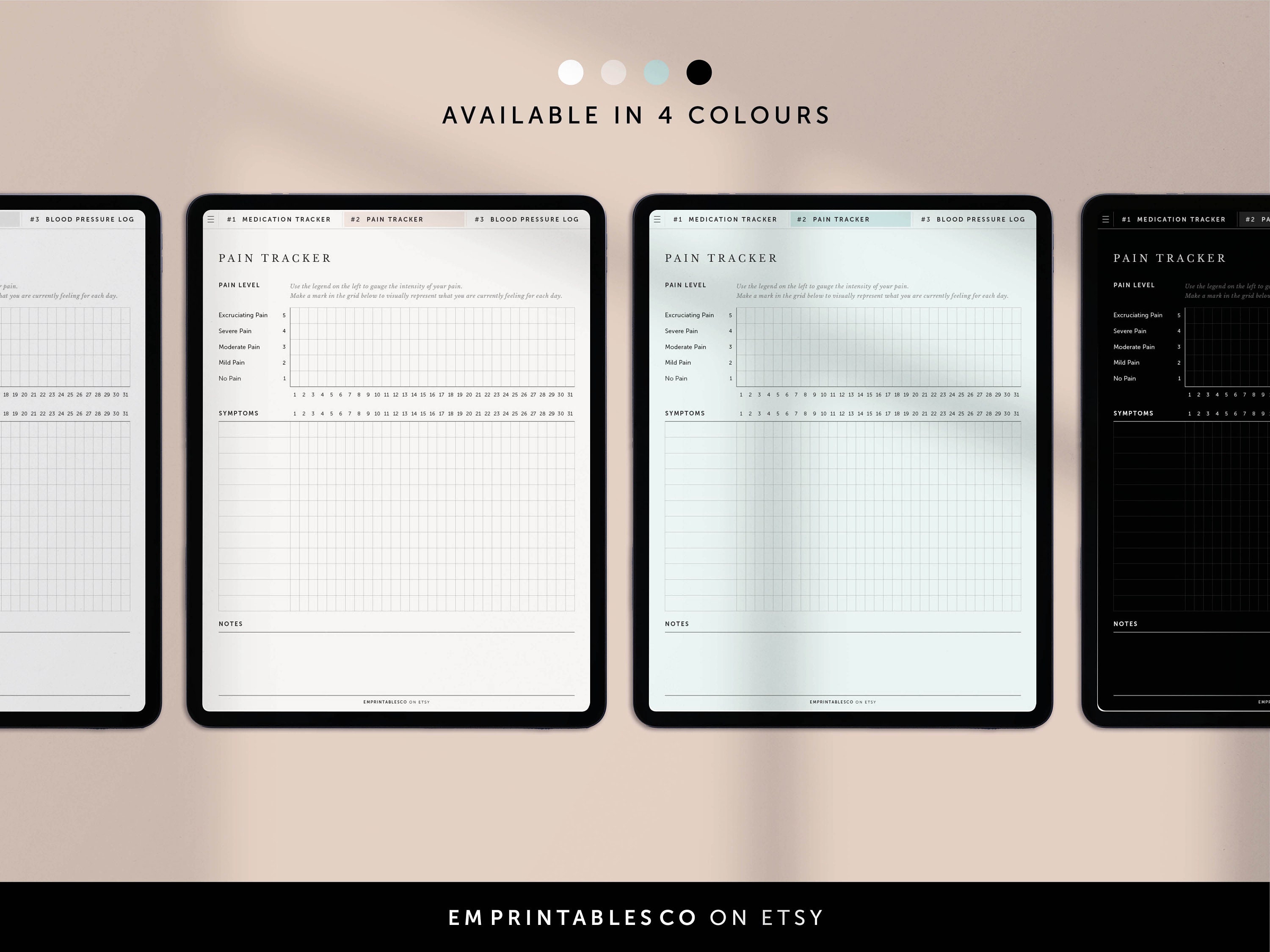 Digital 30-day Medical Planner, Health Logbook, Medication Tracker ...