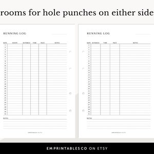 30 Day Running Log, Monthly Running Log, Running Journal, Monthly Run ...
