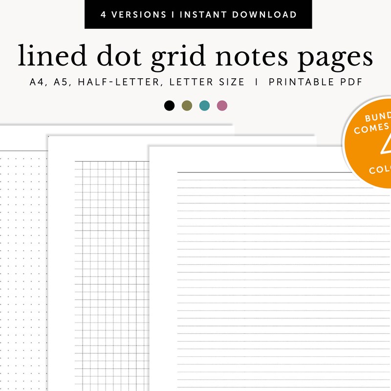 Printable Letter Size Dot Grid - Etsy