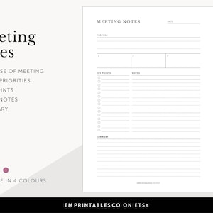 The Cornell Note Taking System, Meeting Notes Template, Meeting Agenda ...