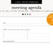 Meeting Agenda Template, Meeting Notes, Project Notes, Meeting Minutes ...