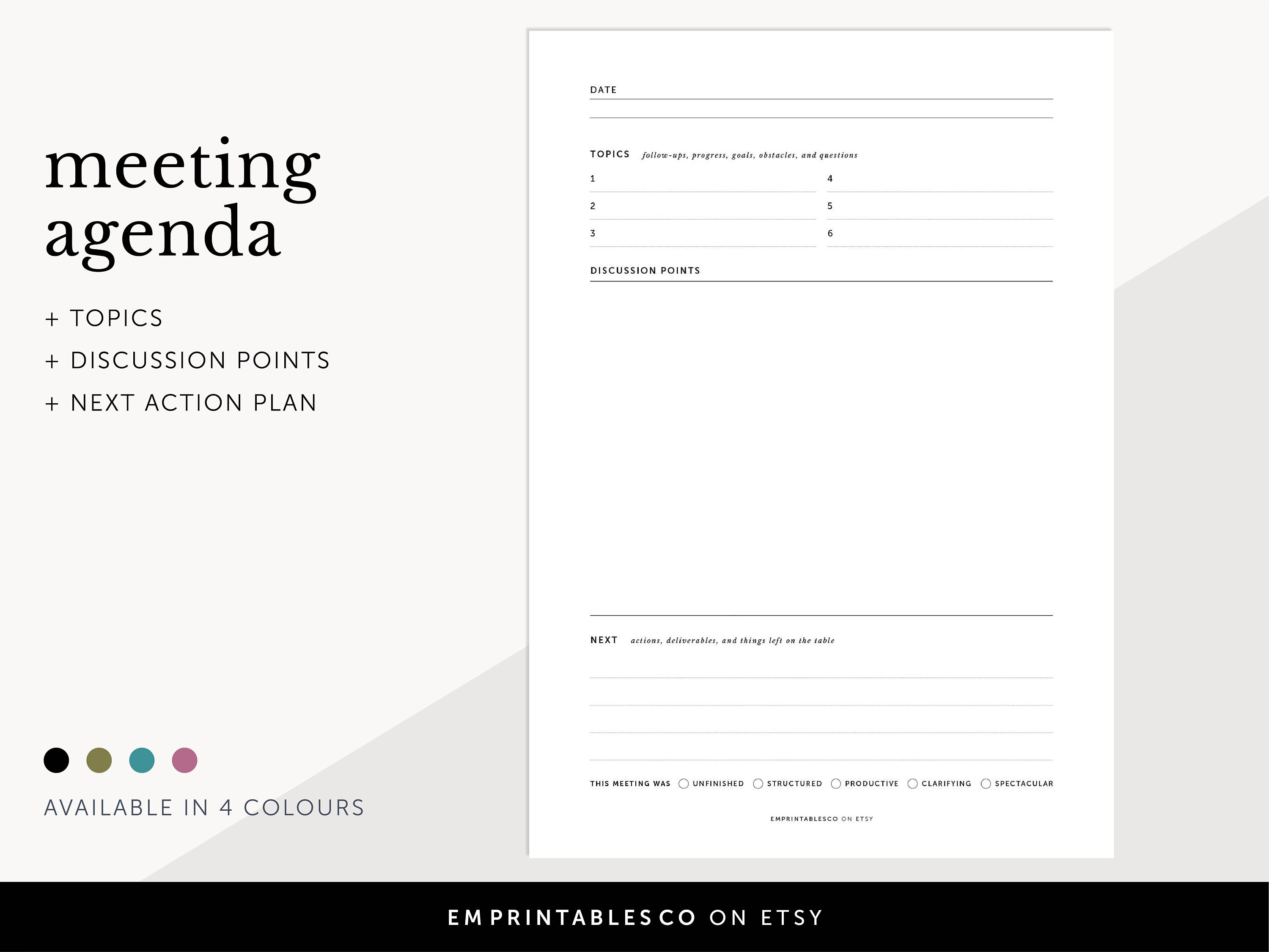 Meeting Agenda Template Meeting Notes Project Notes Meeting Minutes