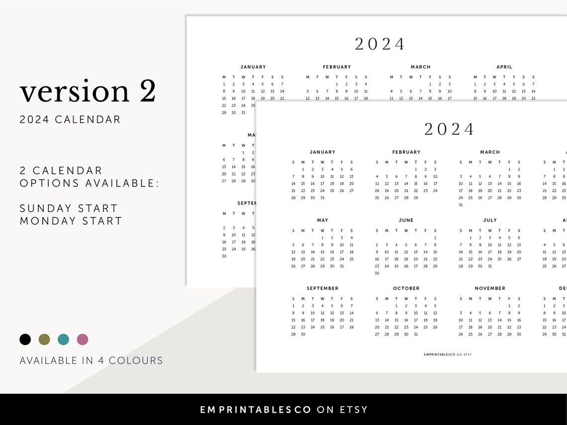 2024 Landscape Calendar, 2024 Table Calendar, 2024 Desk Calendar, 2024 ...