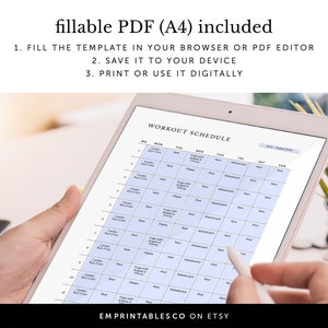 12-week Workout Planner, Fitness Schedule, 3-month Fitness Planner ...