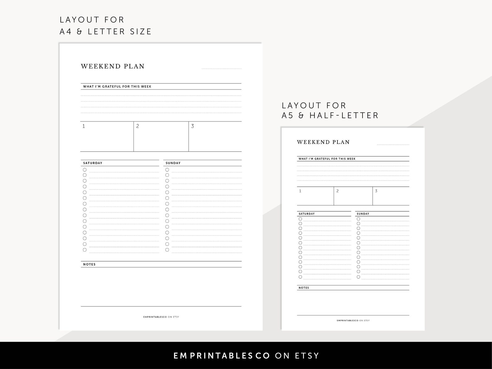 Weekend Planner, Saturday and Sunday Planner, Weekend Schedule, Weekend ...