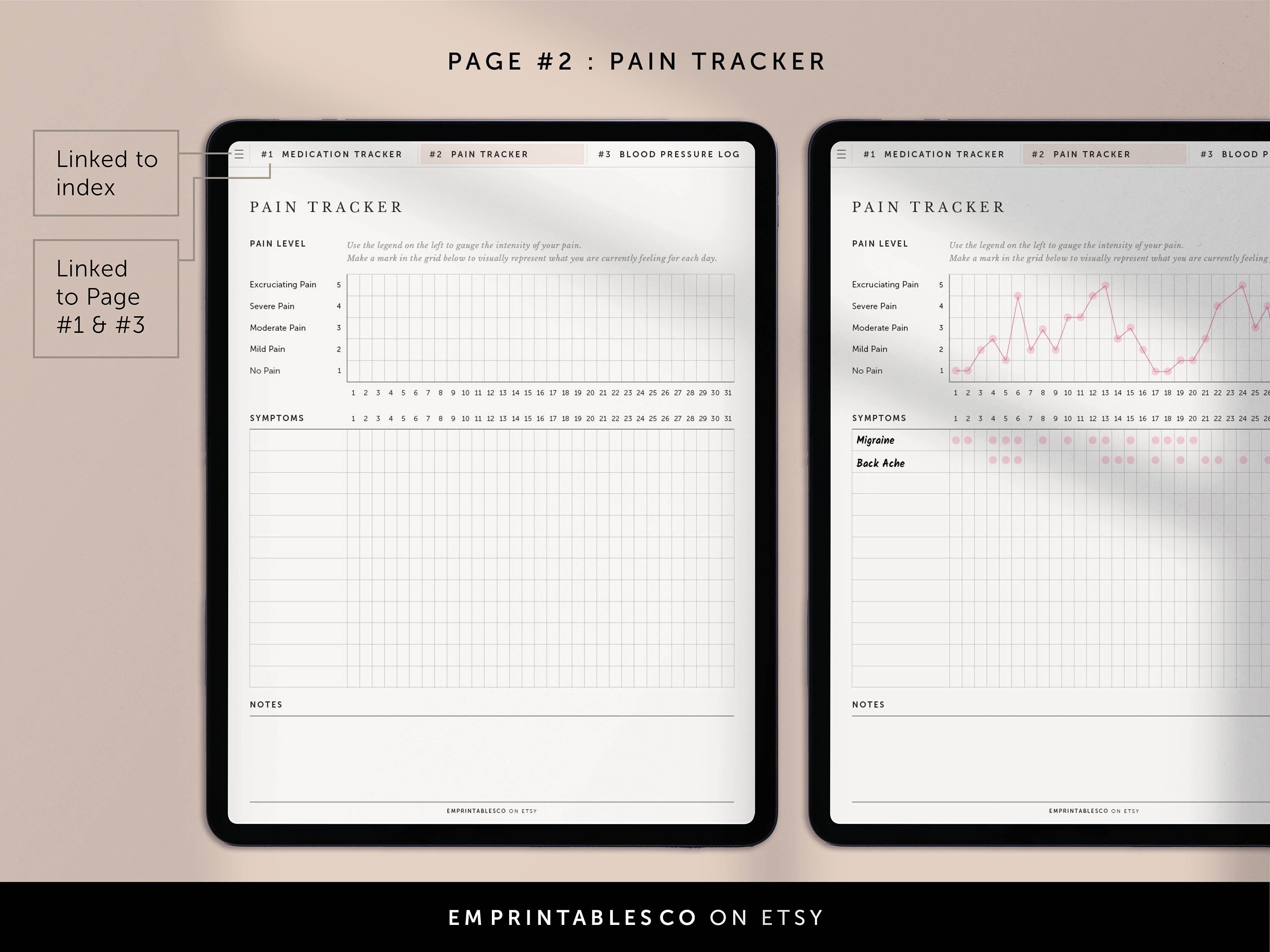 Digital 30-day Medical Planner, Health Logbook, Medication Tracker ...