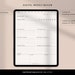 Digital Weekly Monthly Review, Digital Productivity Tracker, Goodnotes ...