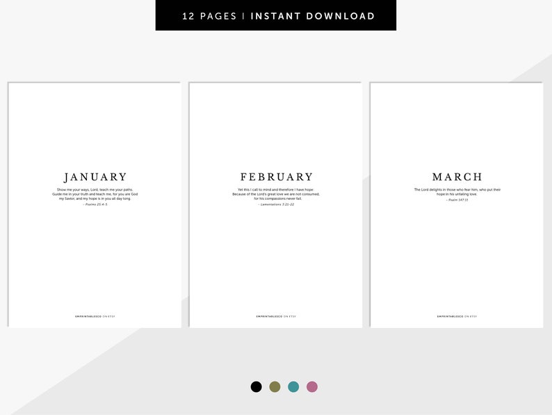 Monthly Planner Dividers Printable Monthly Dashboards With - Etsy
