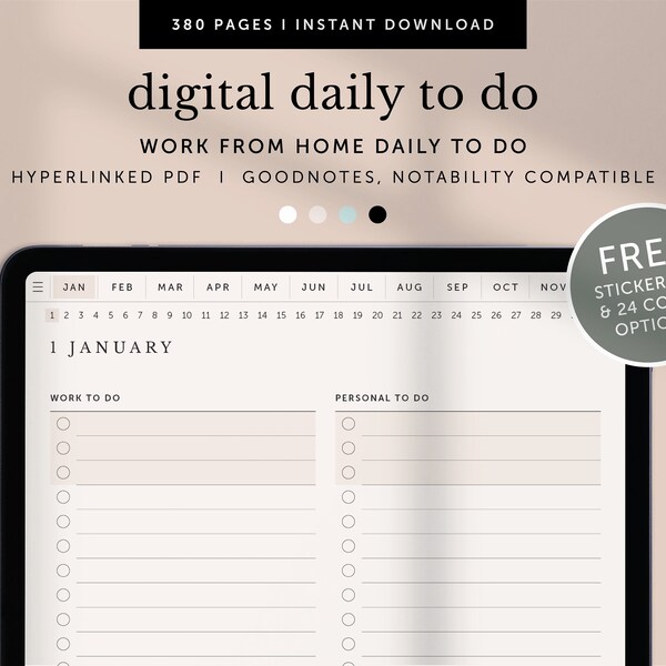 Goodnotes Work Checklist - Etsy