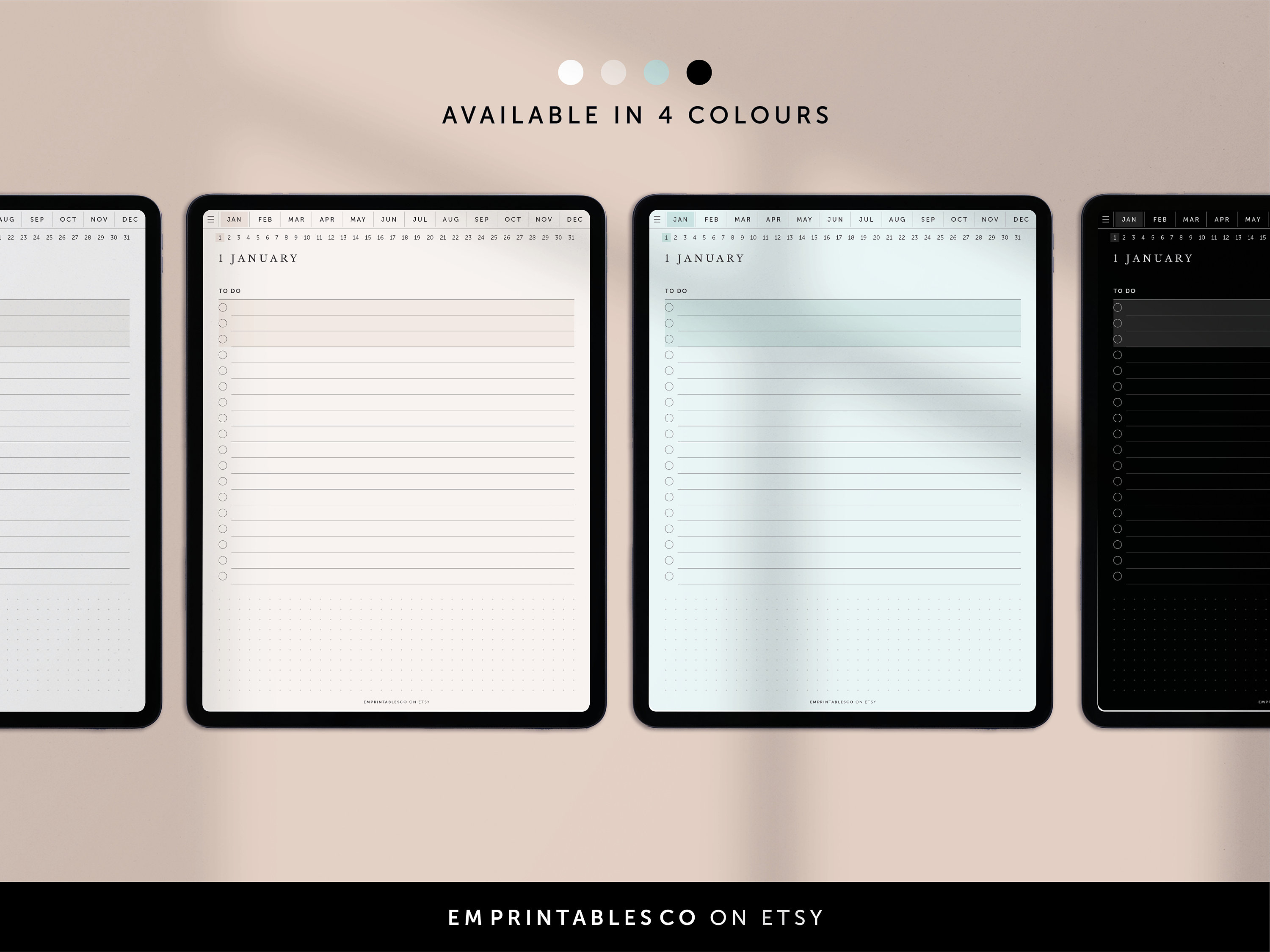 Digital Daily to Do List, Daily Planner, Daily Checklist With Dot Grid ...
