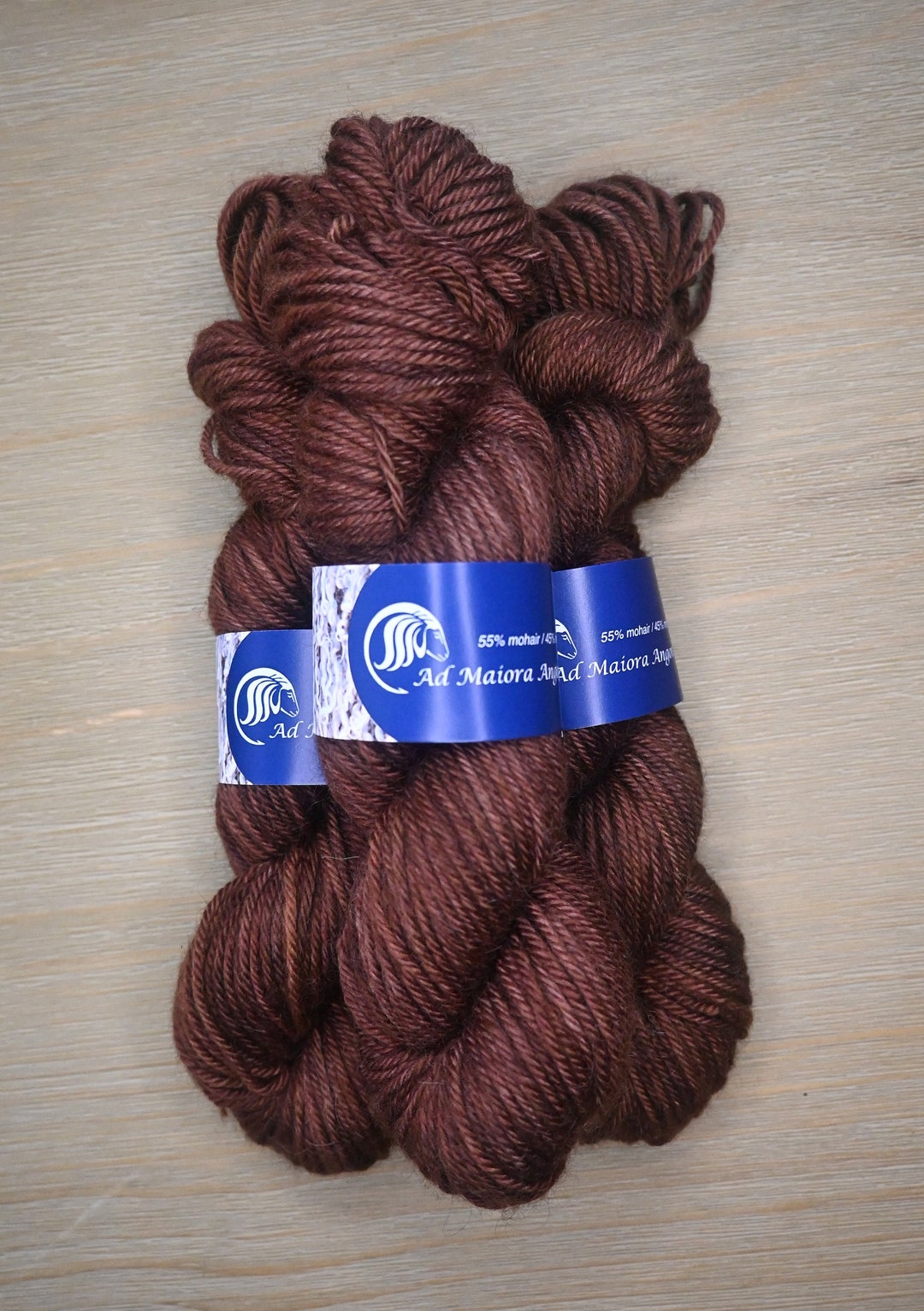 Chestnut Brown Hand-dyed Mohair/merino Blend Yarn - Etsy