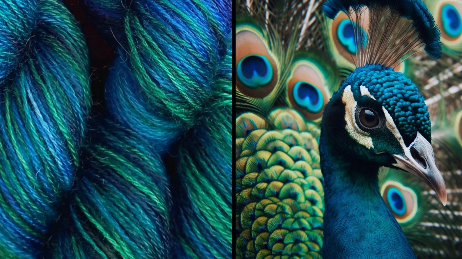 Peacock Colourway Indie Dyed Sport Weight Mohair Yarn. for Knitting ...