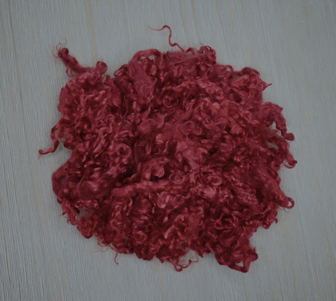Russet Superfine Kid Mohair Locks, Ideal for Spinning, Blending, Dolls ...