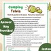 Camping Trivia Printable | Campground Games | Camping Activities for ...
