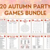 20 Fall Party Games Bundle, Printable Autumn Games, Fun Fall Activities ...