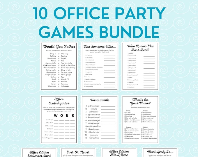 Team Building Party Games. Printable Team Building Games for Work ...