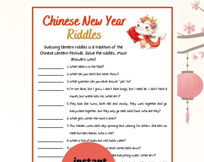 New Years Eve Riddle Me This Game, Printable New Year Party Game ...