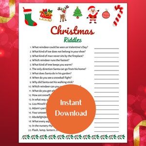 Christmas Riddles Game | Christmas Activity for Kids | Fun Christmas ...