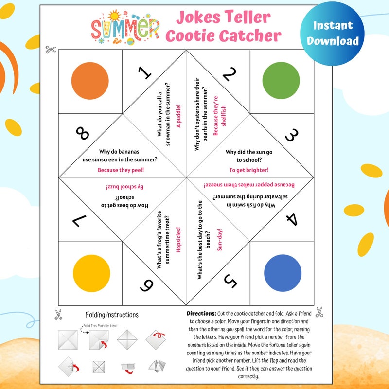 Cootie Catcher - Etsy