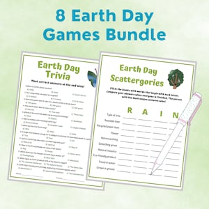 8 Earth Day Games Bundle | Earth Day Party Games for Adults & Kids ...
