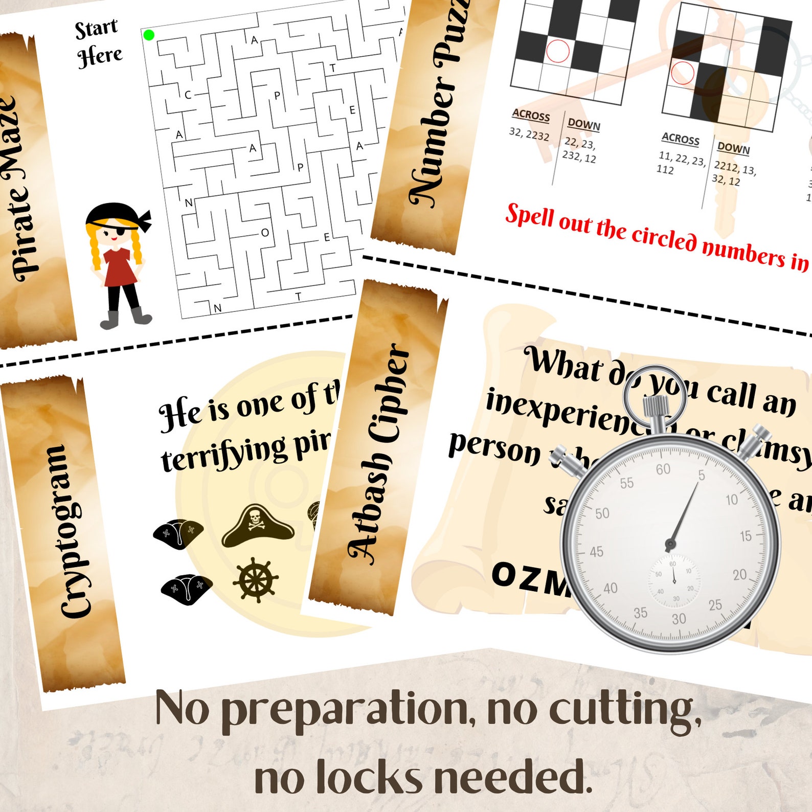 Escape Room for Kids | Printable Escape Room | Pirate Treasure Hunt ...