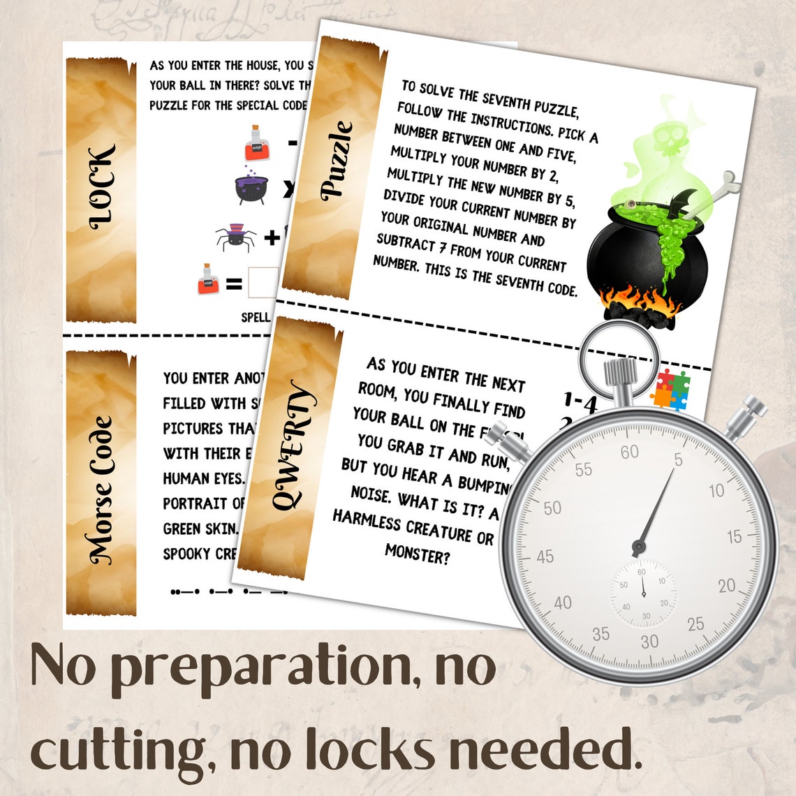 Escape Room for Kids | Printable Escape Room Kit | the Haunted House ...