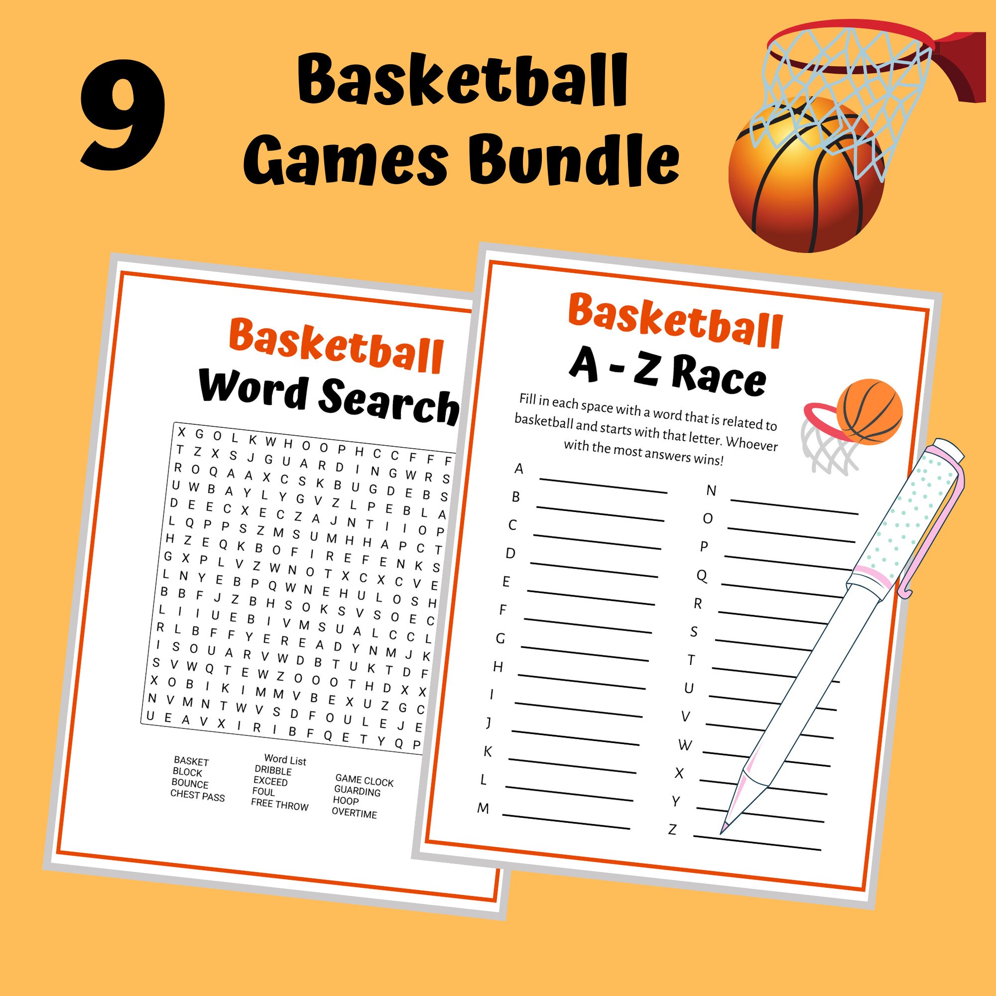 2024 March Madness NCAA Games Bundle Printable March Madness NCAA ...